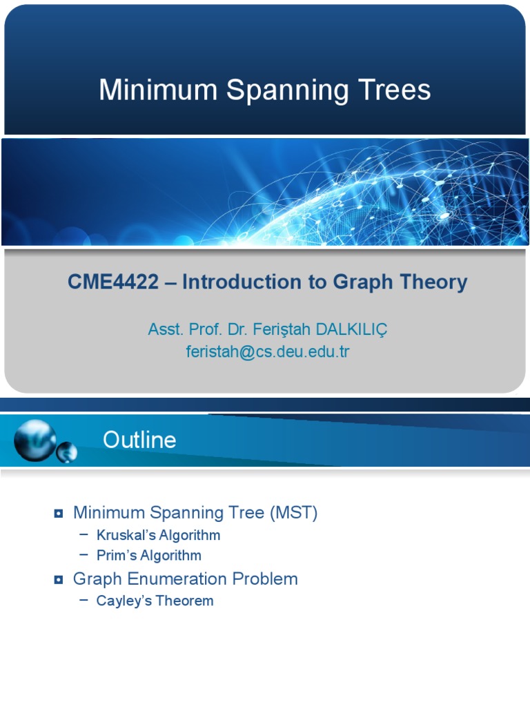 Minimum Spanning Trees & Algorithms | PDF | Algorithms | Computational Problems