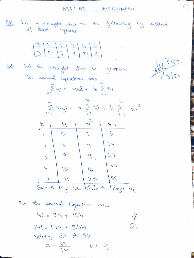Maths Assignment | PDF