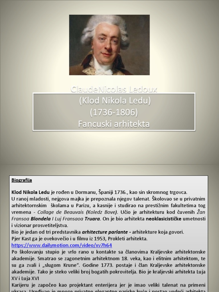 Claude Nicolas Ledoux PDF | PDF