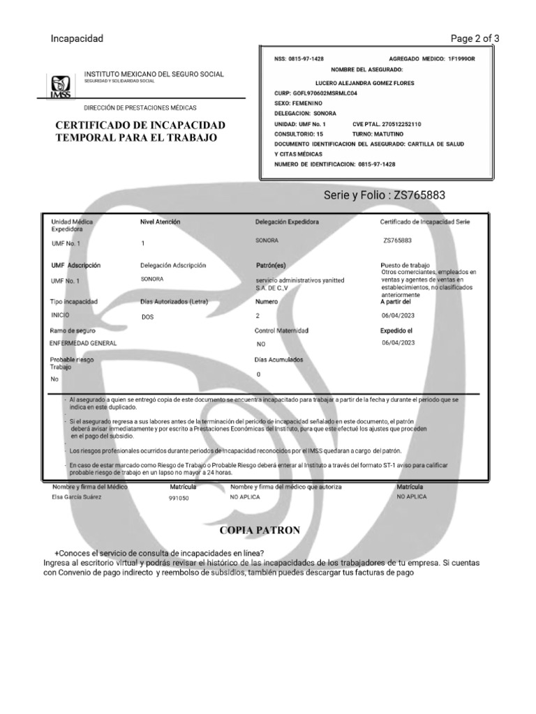 Copia de Incapacidad Editable 7 | PDF