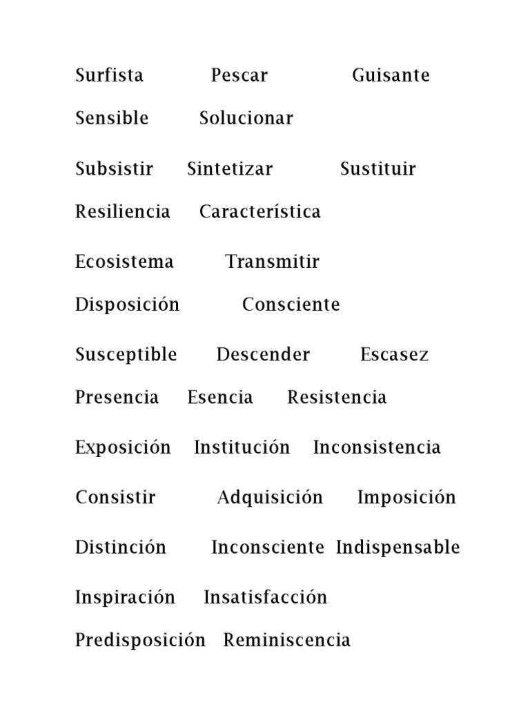 Palabras Con S PDF | PDF