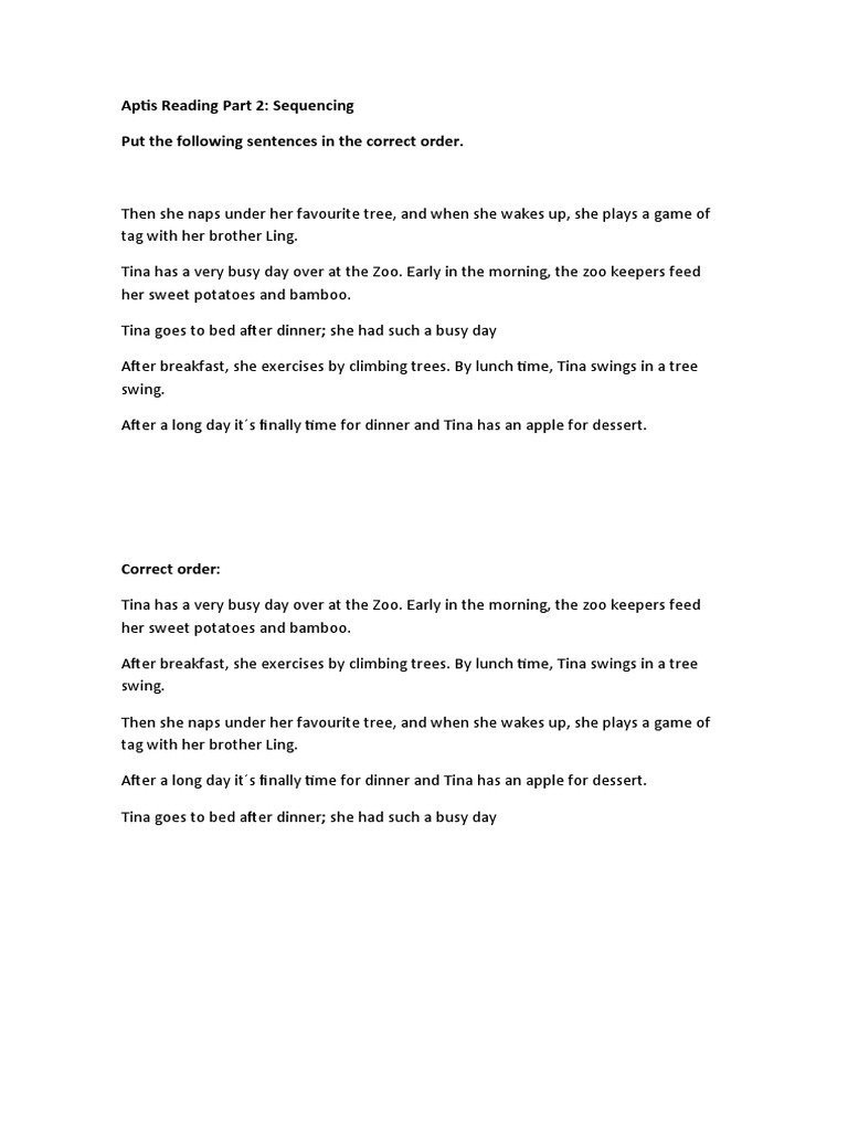 Aptis Several Reading Part 2 With Answers | PDF | Cuisine | Foods