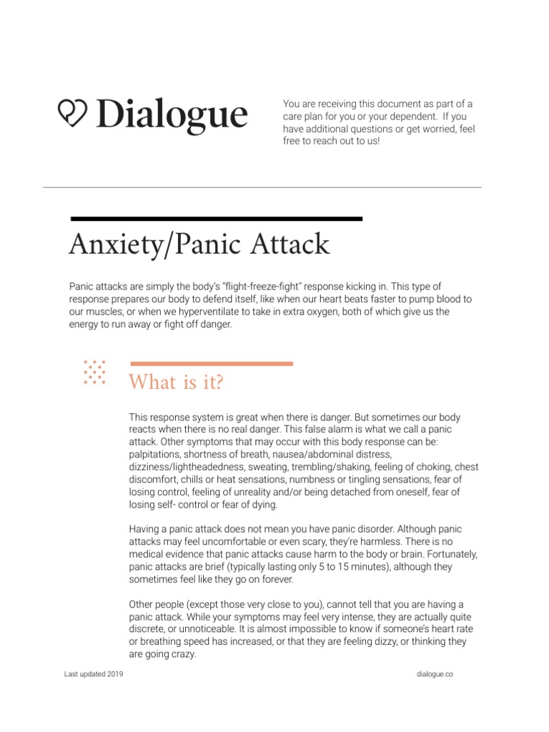 Anxiety - Panic Attack en NP - MD PDF | PDF | Panic Attack | Panic Disorder