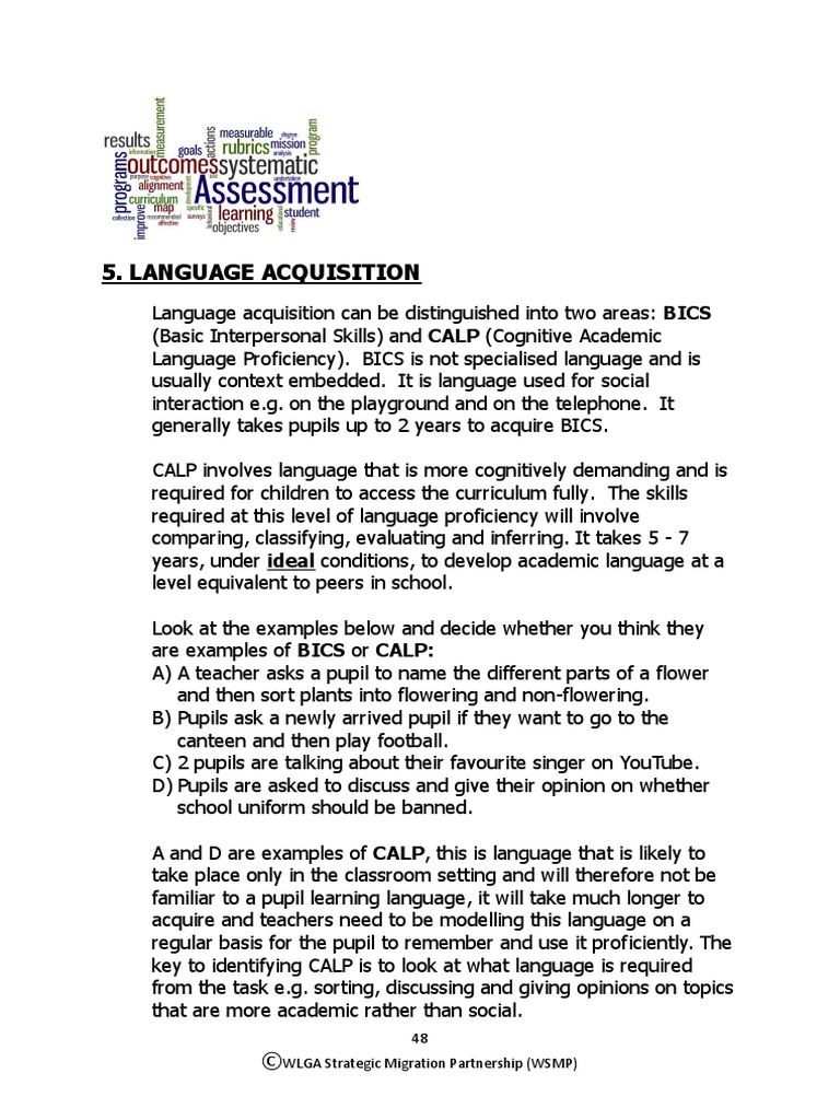 5-LANGUAGEACQUISITION_cummins | PDF | Second Language | English As A ...