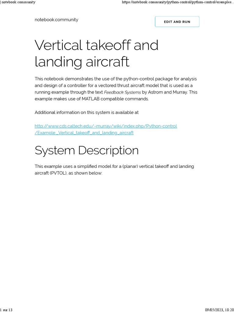 Vertical Takeoff and Landing Aircraft: System Description | PDF ...