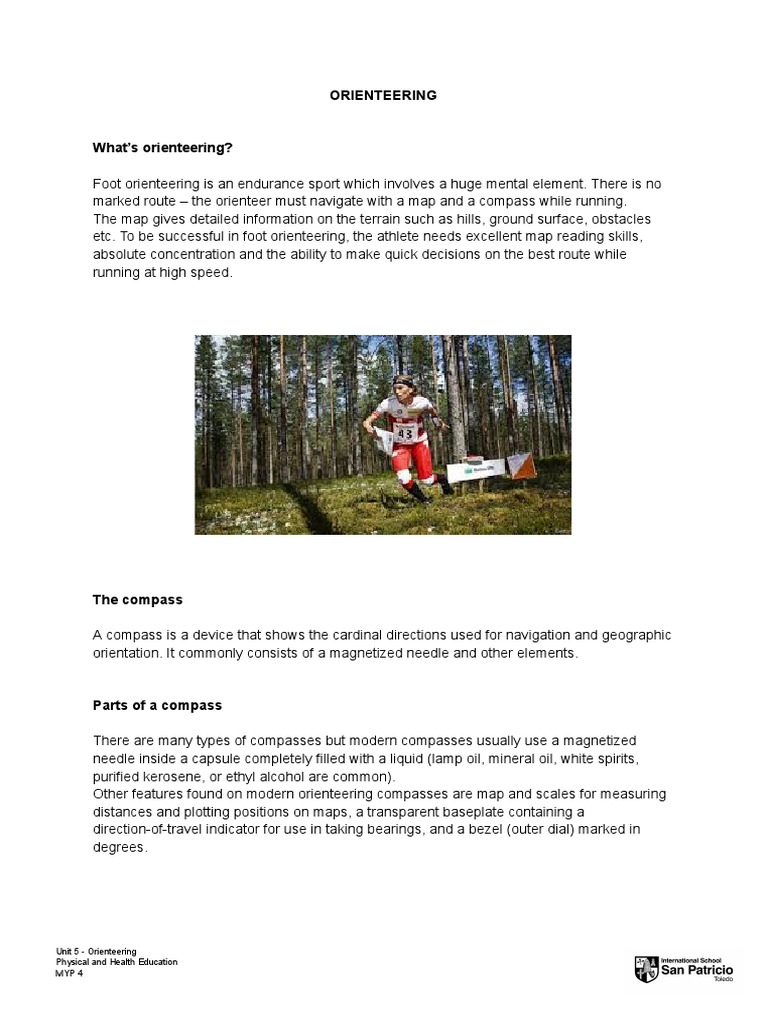 Orienteering 4 MYP PDF | Download Free PDF | Compass | Physical Sciences
