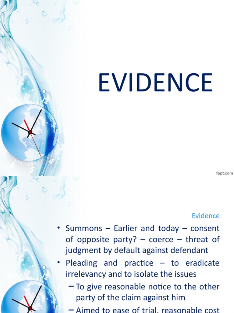 10 Evidence | PDF | Evidence (Law) | Evidence