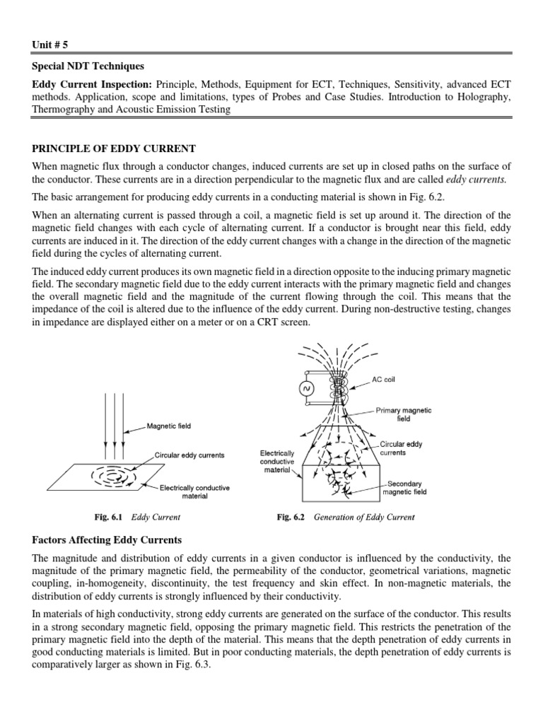 NDT Eddy Currents | PDF | Holography | Inductor