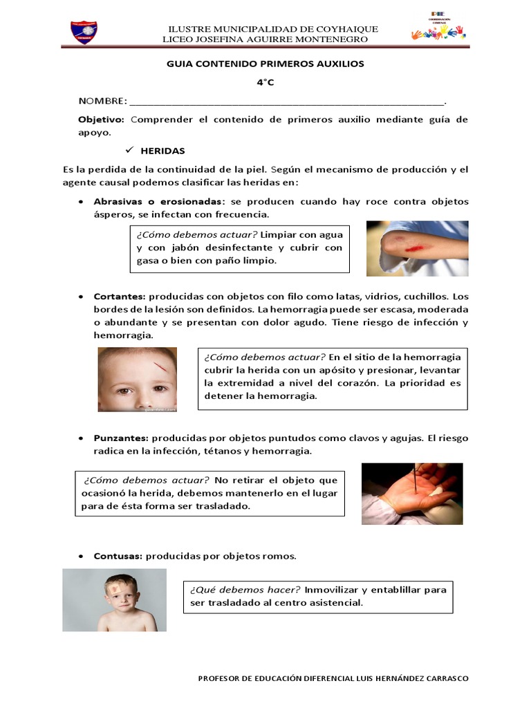 Primeros Auxilios Guia | PDF | Quemar | Primeros auxilios