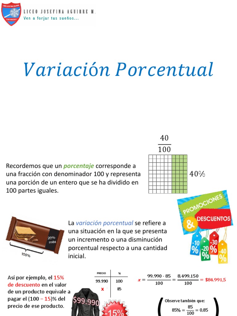 PPT variación porcentual | PDF | Índice de precios al consumidor | Precios