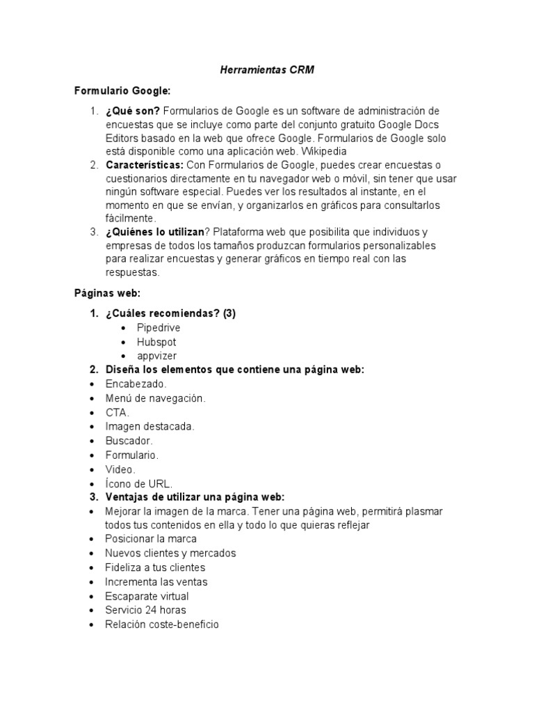 Herramientas CRM | PDF | Informática | Software