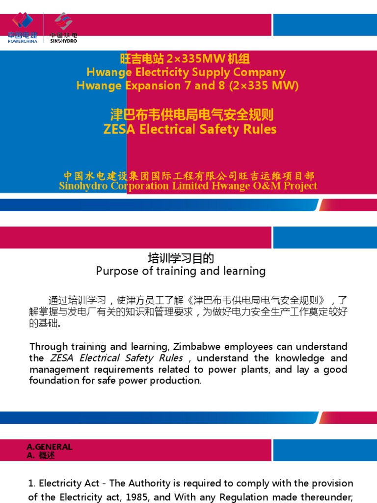 ZESA Electrical Safety Guidelines | PDF | Electrical Substation ...