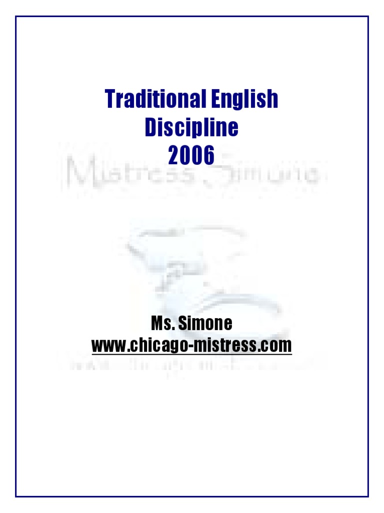 Traditional English Discipline | PDF | Punishments | Eroticism