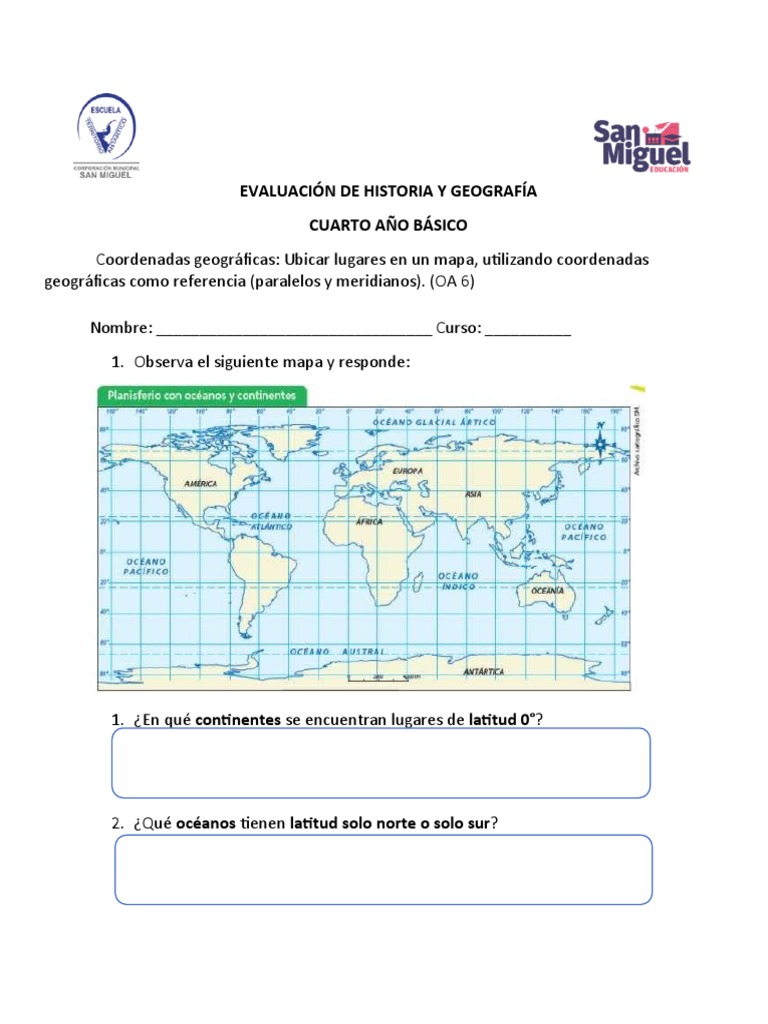 Coordenadas geográficas: Ubicar lugares en un mapa | PDF | Latitud | Tierra