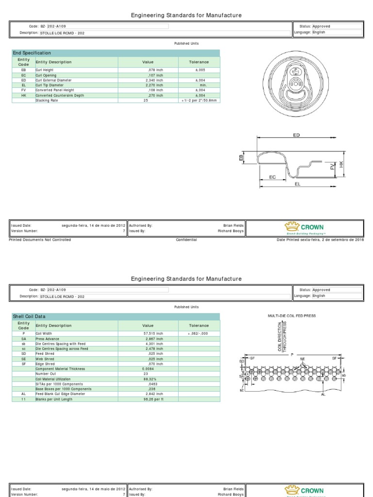 ESM - End - B64 - LOE | Download Free PDF | Inch | Engineering Tolerance