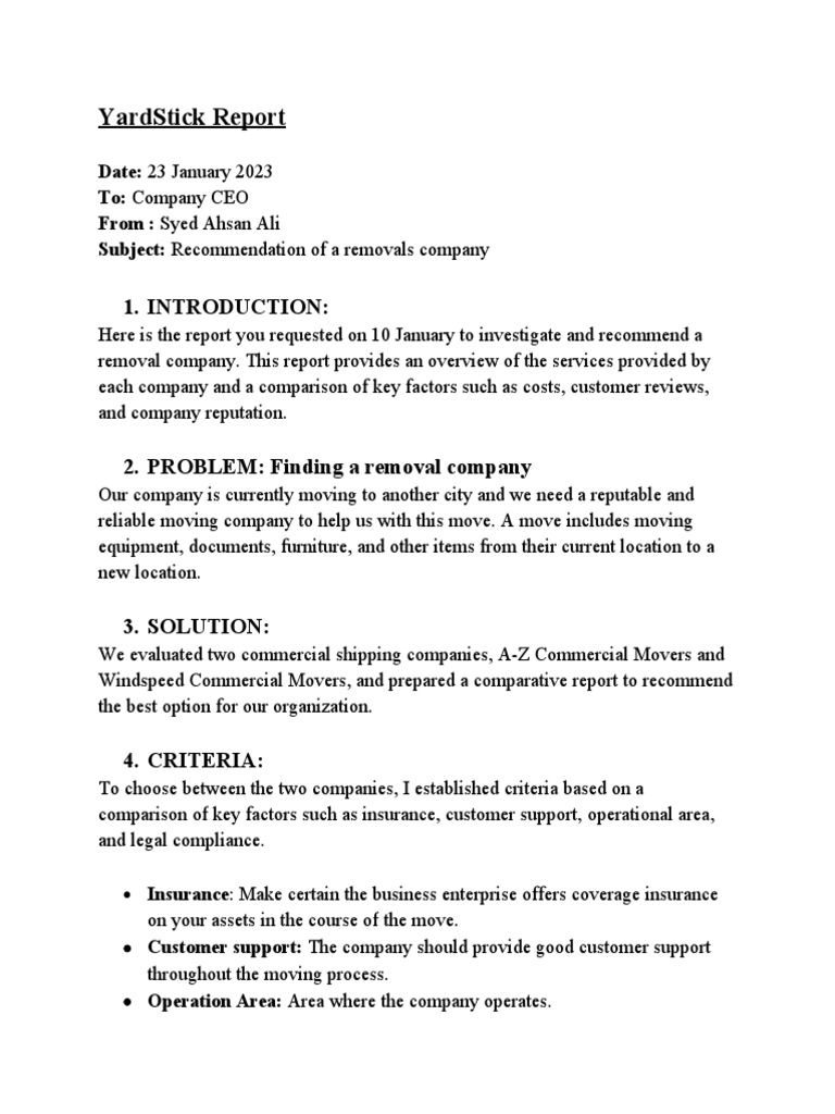 YardStick Report | Download Free PDF | Insurance | Business