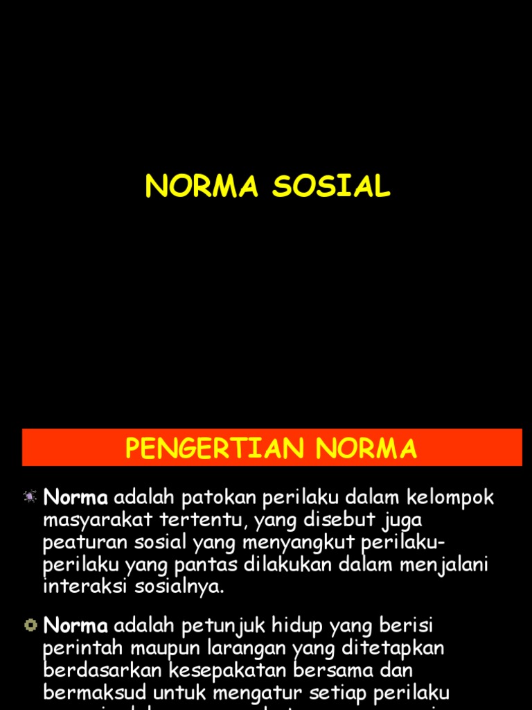 Pengertian dan Jenis Norma Sosial | PDF