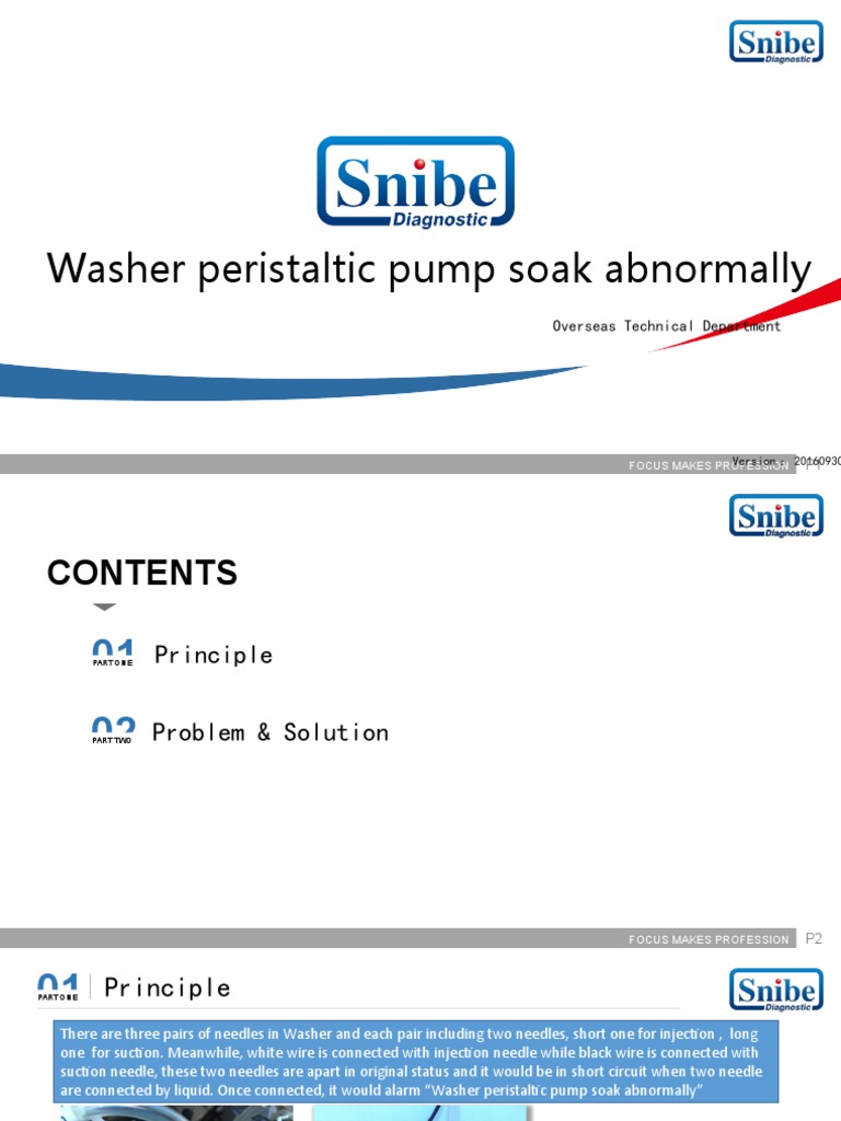 Troubleshooting "Washer peristaltic pump soak abnormally | PDF | Pump ...