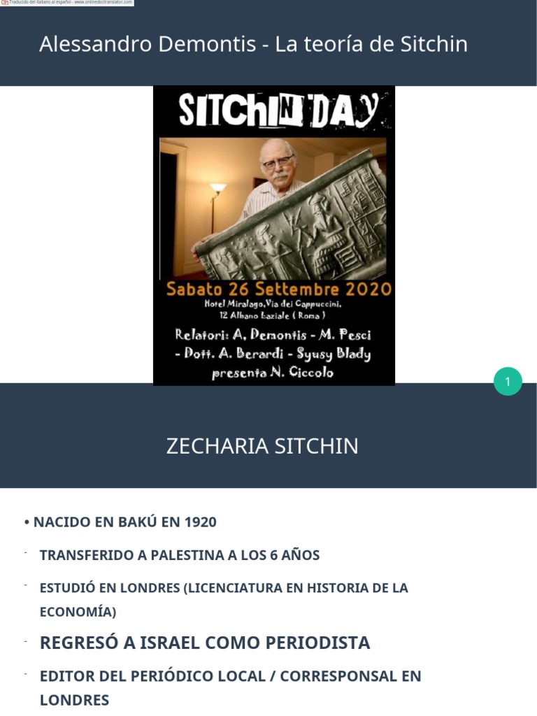 La teoría de Zecharia Sitchin y sus implicaciones sobre el origen y ...