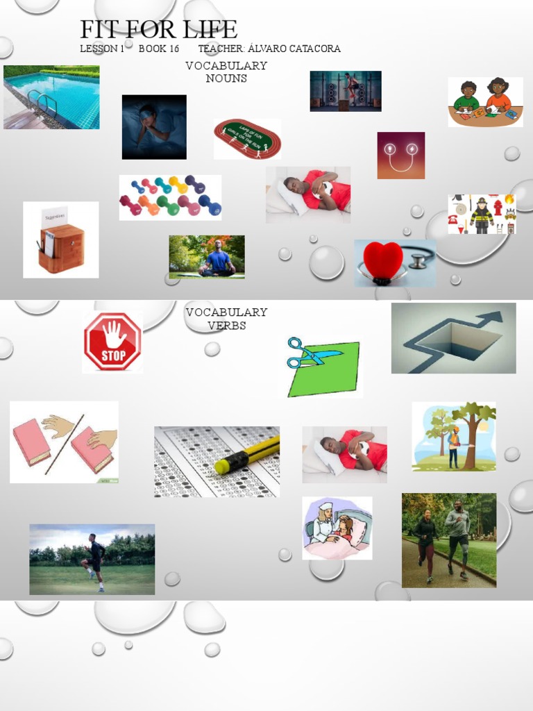 LESSON 1 BOOK 16 Fit For Life | PDF | Subject (Grammar) | Perfect (Grammar)
