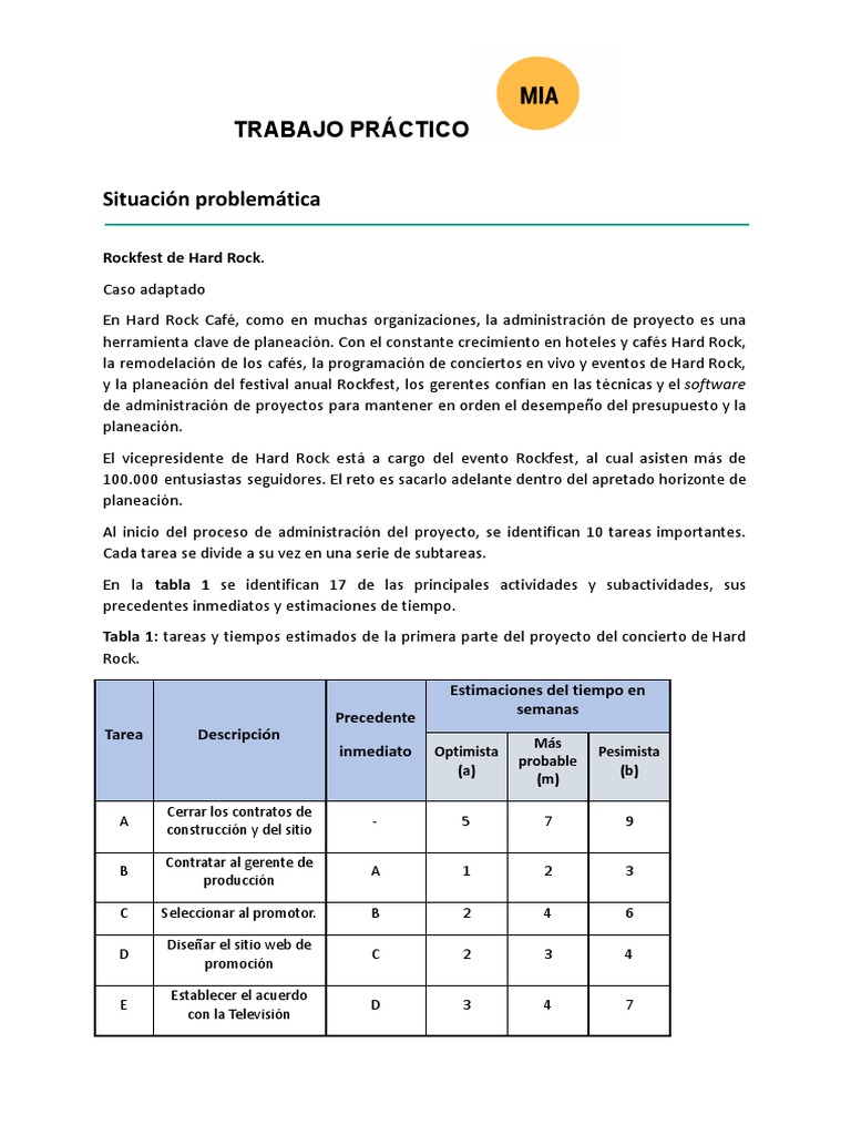 TP4 - Situación Problemática | PDF | Planificación