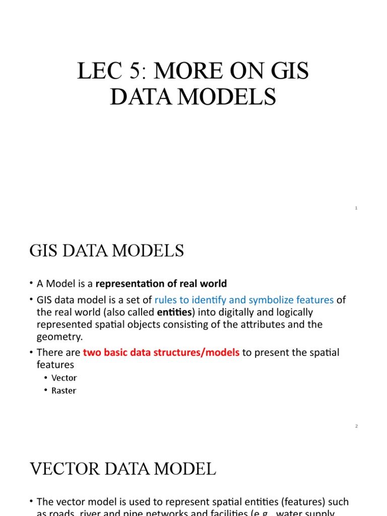 LEC 5 - GIS Data Models | PDF | Geographic Information System | Table (Database)