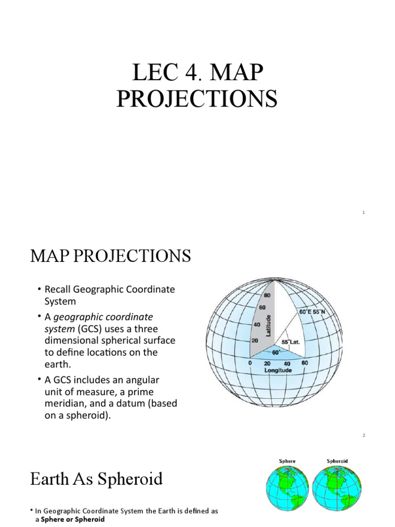 Lec 4 - Map Projections | PDF | Social Science | Teaching Methods ...
