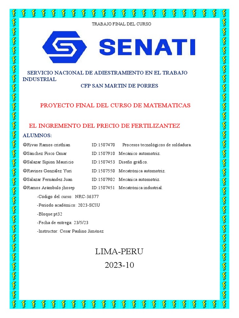 Proyecto de Matematica | PDF | Porcentaje | Aritmética