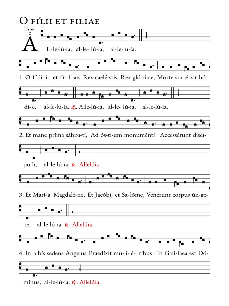 O Filii Et Filiae | PDF