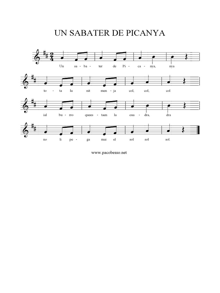 Chant lyrique: Un Sabater de Picanya | PDF | Maison et jardin