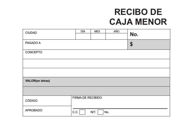 recibo de caja menor 2.pdf | PDF