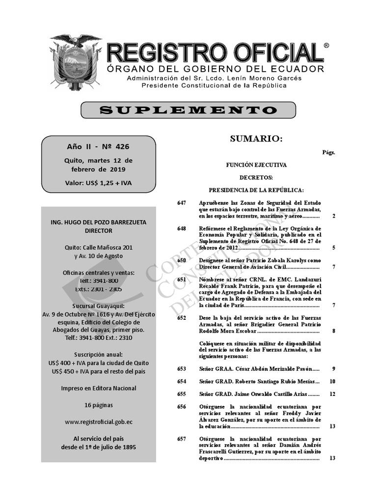 Decreto 647 Zonas de Seguridad Del Estado | PDF | Vehículo aéreo no tripulado | Estado (política)