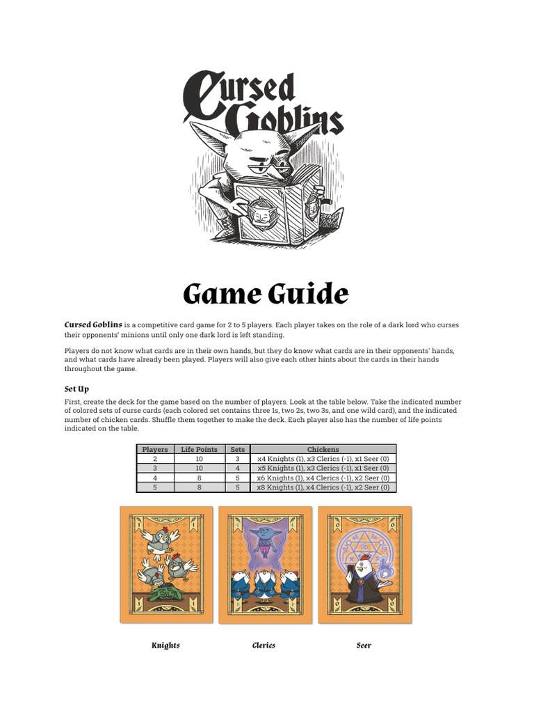 Cursed Goblins Manual | PDF | Information | Hand