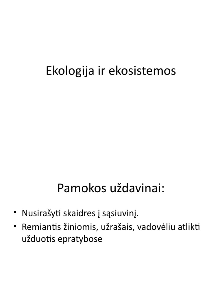 ekologija ir ekosistemos (1).pptx | PDF