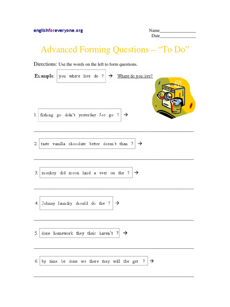 Advanced Question Formation Practice | PDF