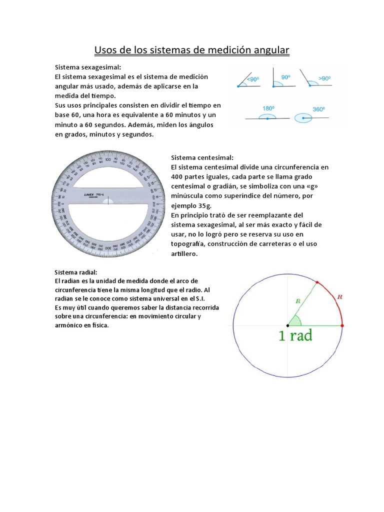 Usos de Los Sistemas de Medición Angular | PDF