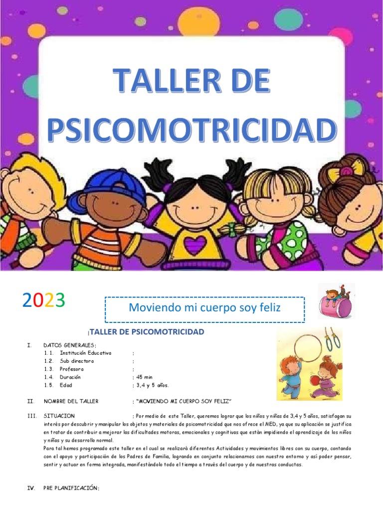 Taller de Psicomotricidad PDF | PDF