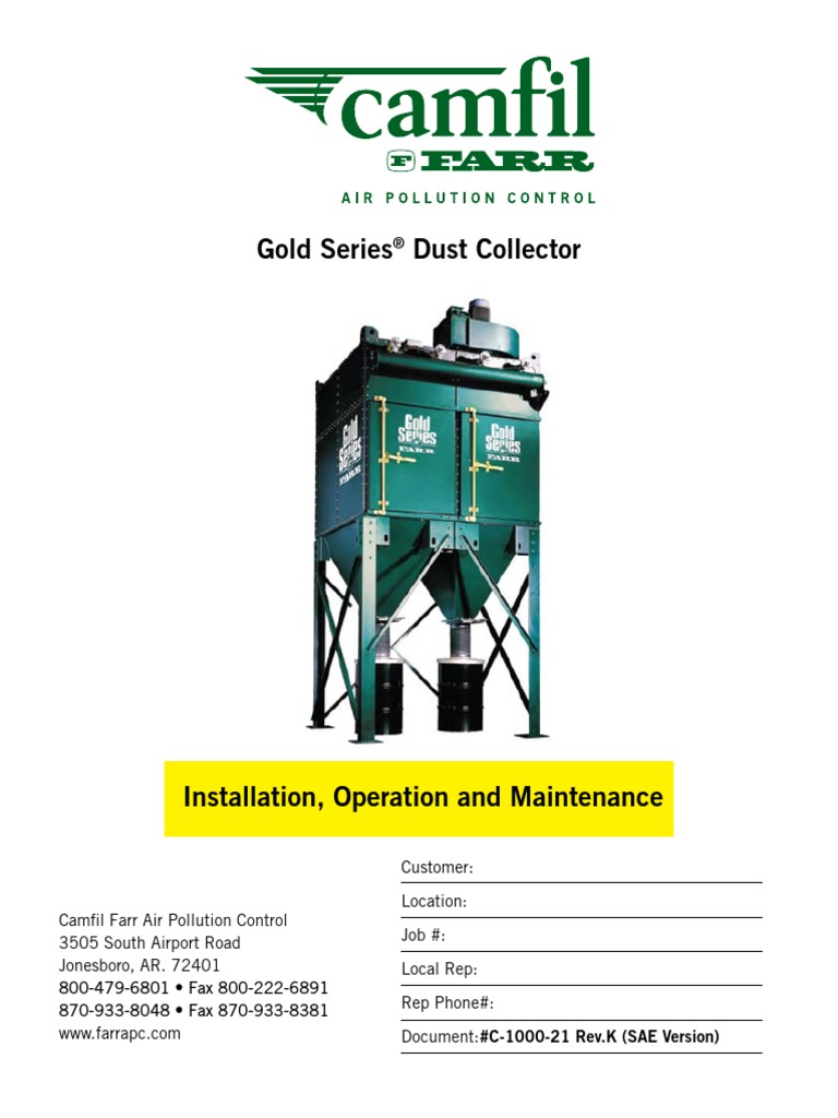Gold Series IOM Manual (Imperial) PDF | PDF | Duct (Flow) | Electrical Connector