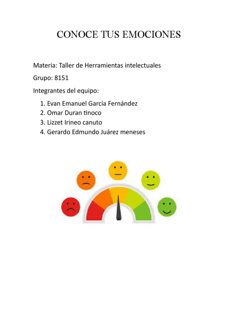 Conoce Tus Emociones (1) - 1 | PDF