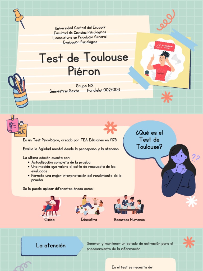 GrupoN3 Test Toulouse | PDF | Atención | Sicología