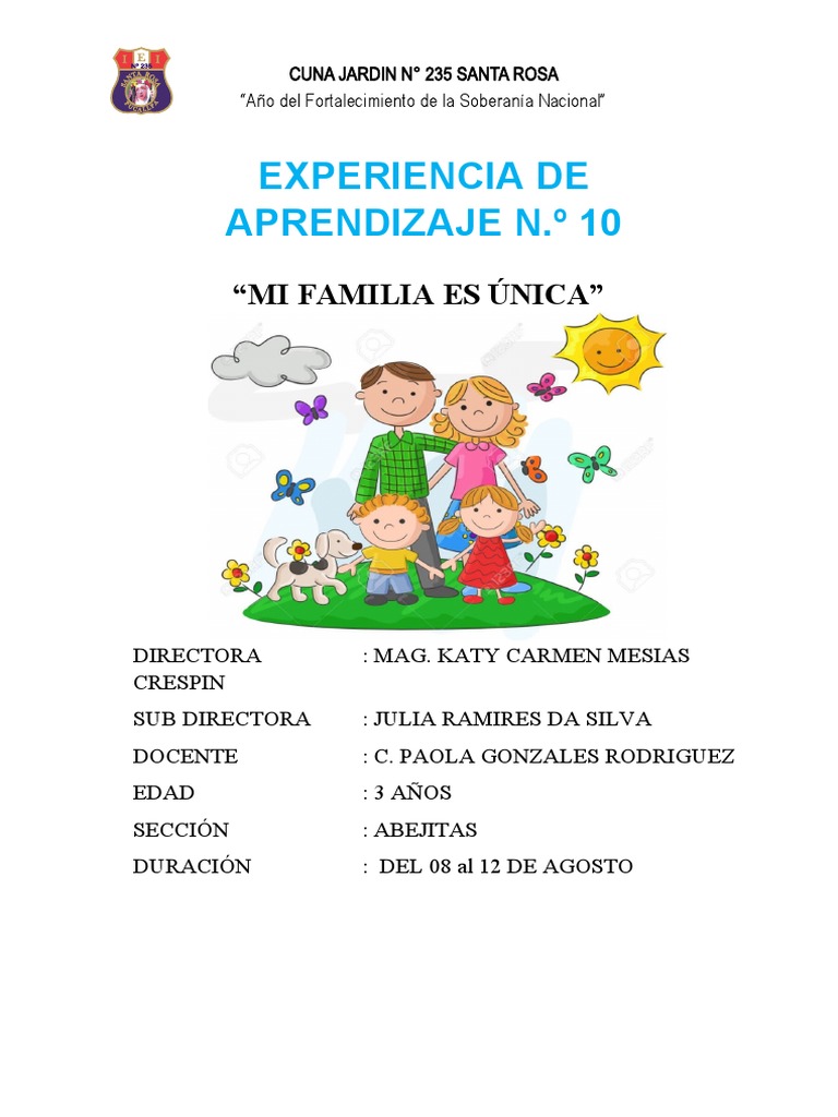 Proyecto "Mi Familia es Única" | PDF | Amor | Jesús
