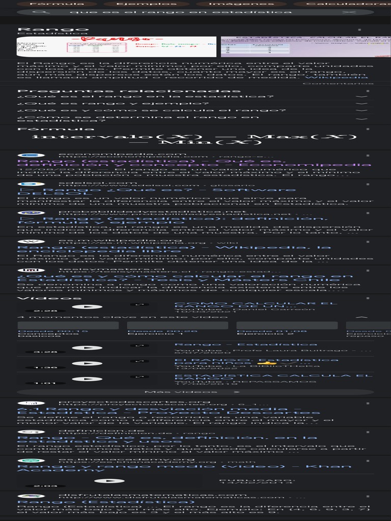 Cómo calcular el rango estadístico y su importancia como medida de ...