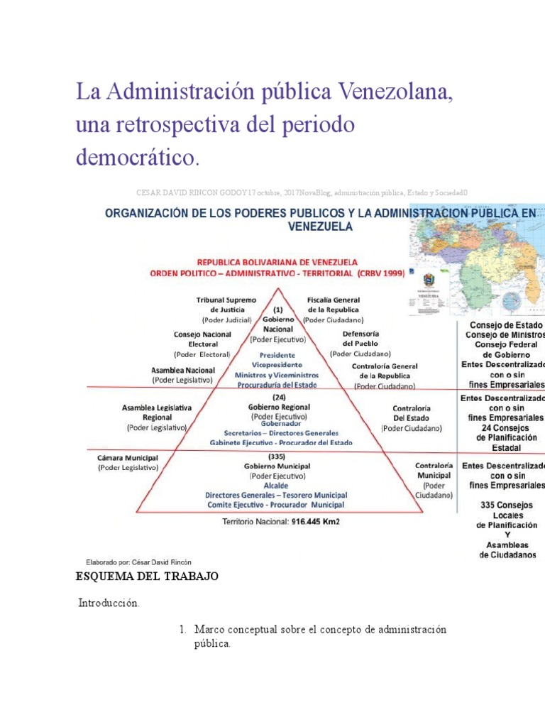 La Administración Pública Venezolana | PDF | Administración Pública | Estado (política)