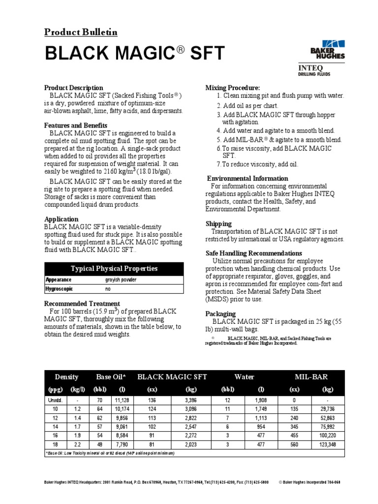 Black Magic SFT PB | PDF | Barrel (Unit) | Materials