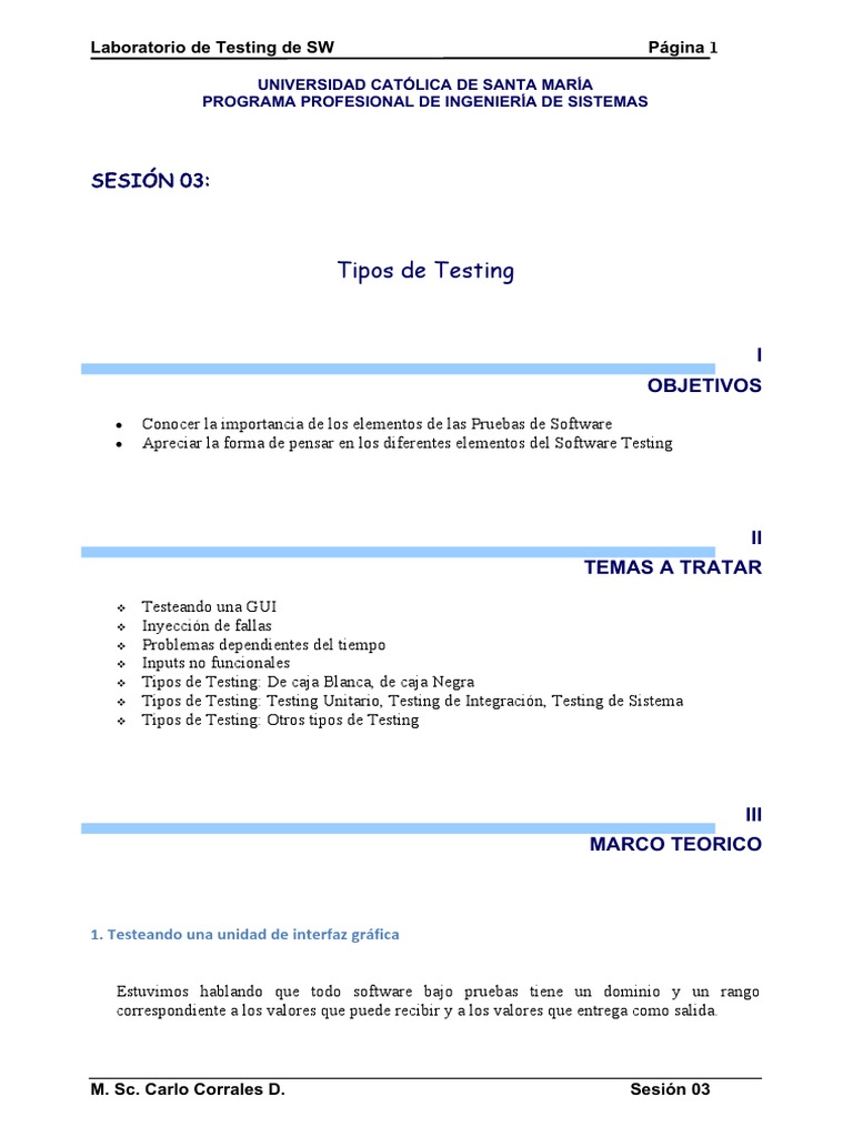 TIM - L03 - 2023 - Tipos de Testing | PDF | Pruebas de software | Software