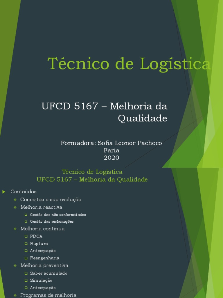 UFCD - 5167 - Melhoria da Qualidade AEFafe.pdf | PDF | Preservação de ...