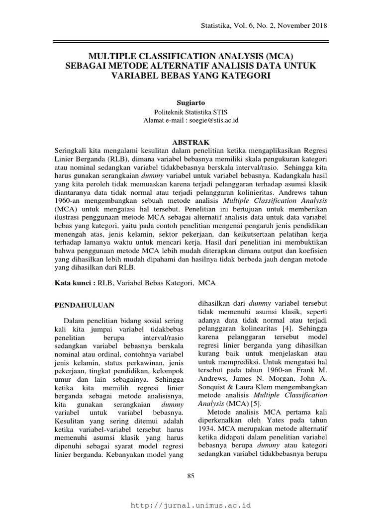 Analisis Klasifikasi Berganda untuk Data Kategori | PDF | Komputer