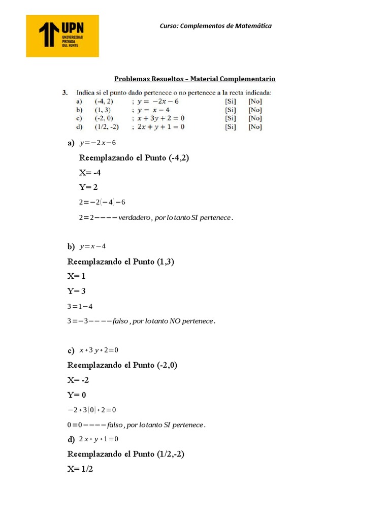 Problemas Resueltos COMMA - Material Complementario Semana 8 | PDF | Matemáticas | Objetos ...
