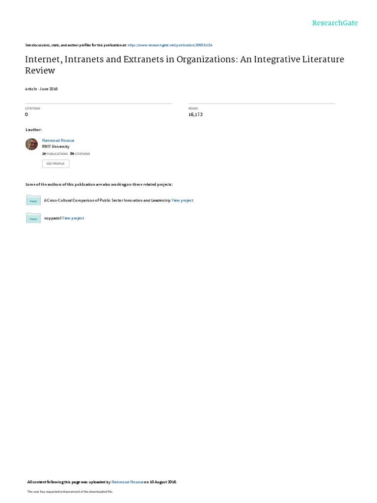 Internet-Intranet & Extranet Journal | PDF