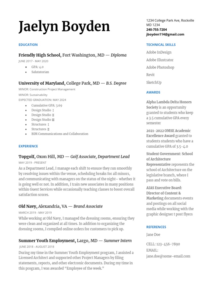 Career Fair Resume-5 | PDF